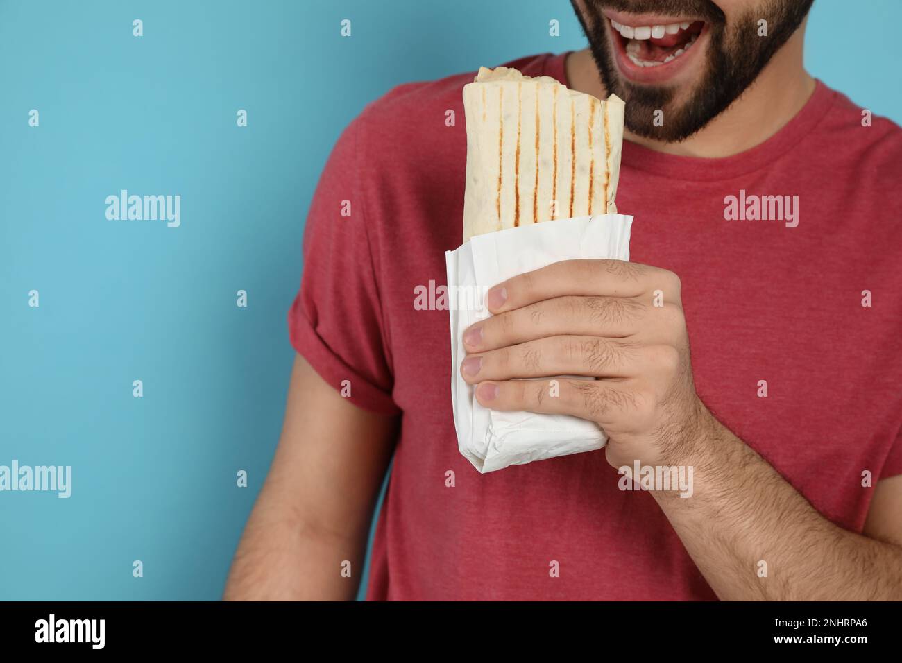 Turkish shawarma young man hi-res stock photography and images - Alamy
