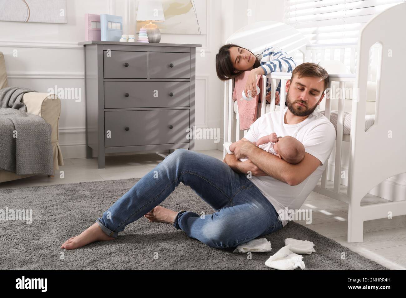 Exhausted parents funny hi-res stock photography and images - Alamy