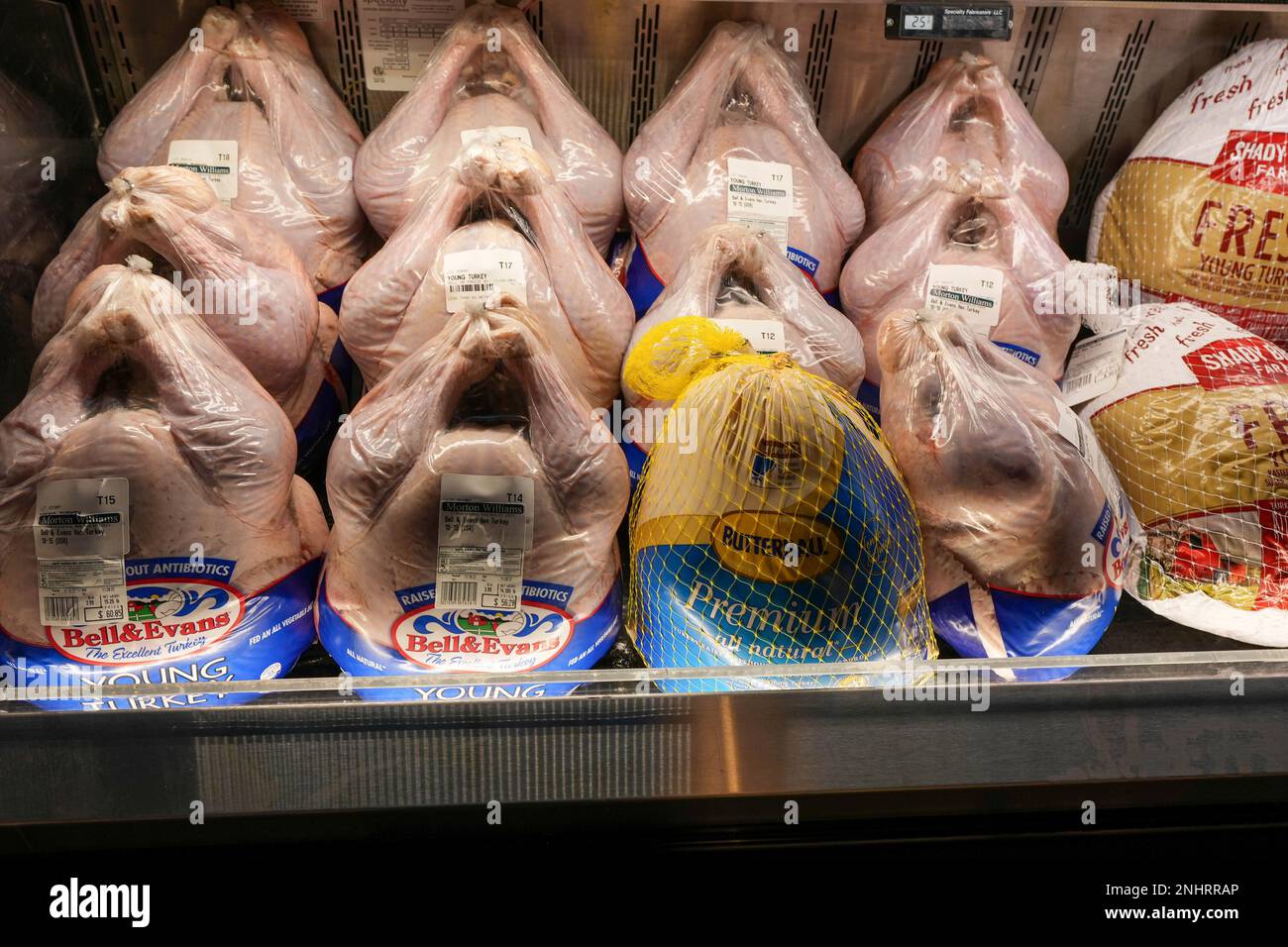 Photo by: John Nacion/STAR MAX/IPx 2022 11/23/22 Frozen turkeys sit in ...