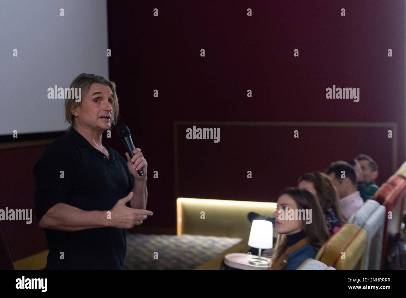 The musician and composer Nacho Cano speaks during the presentation of ...