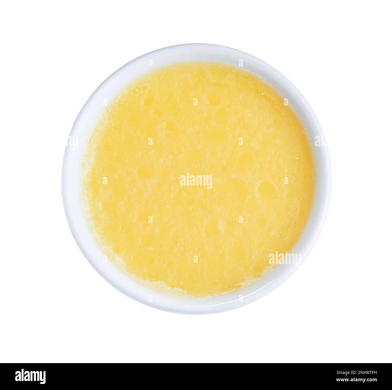 Bowl of Ghee butter isolated on white, top view Stock Photo - Alamy