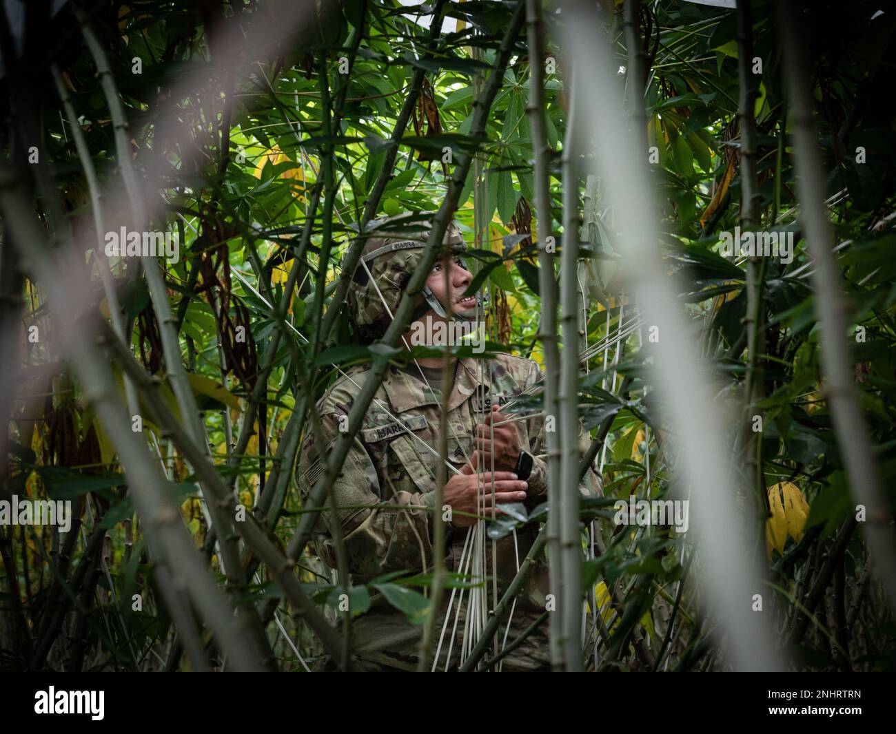 Sgt. Rodrigo Ibarra, a paratrooper assigned to 11th Airborne Division ...