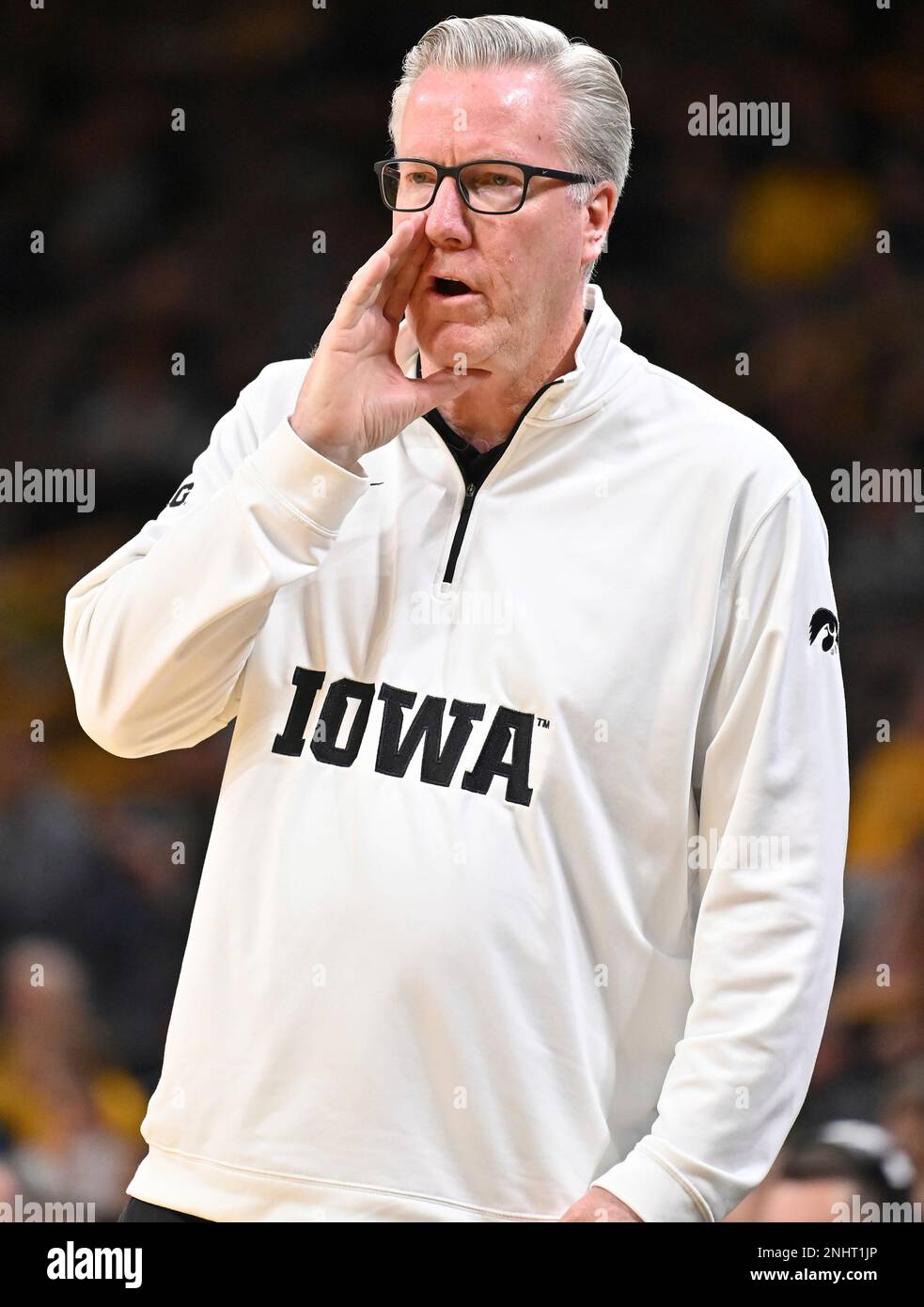 IOWA CITY, IA - NOVEMBER 21: Iowa coach Fran McCaffery yells at his ...