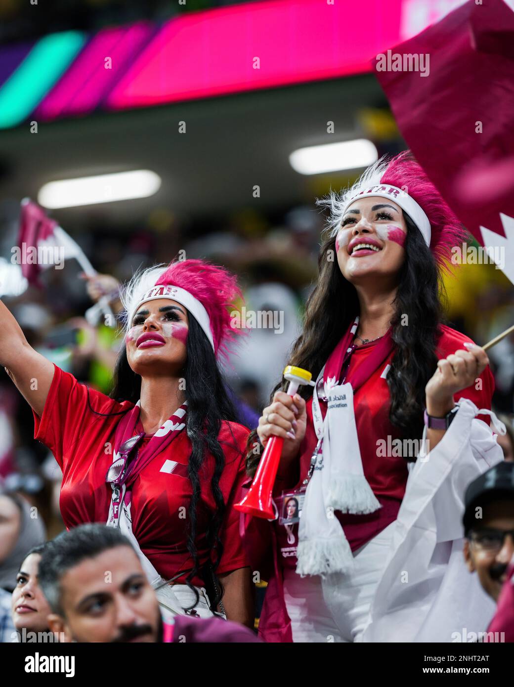 AL KHOR, QATAR - NOVEMBER 20: Qatar fans cheering during the opening game of the 2022 FIFA World ...