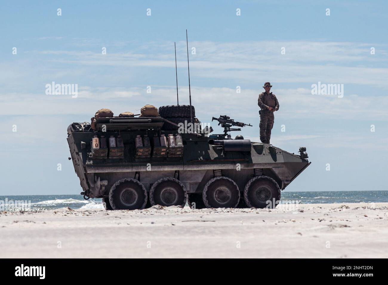 A U.S. Marine with Alpha Company, 2d Light Armored Reconnaissance ...