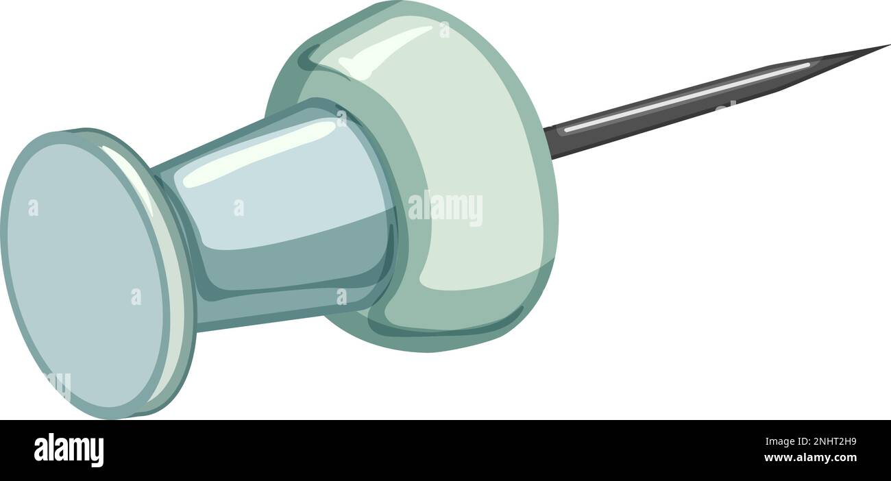 push pin push pin cartoon vector illustration sign Stock Vector Image ...