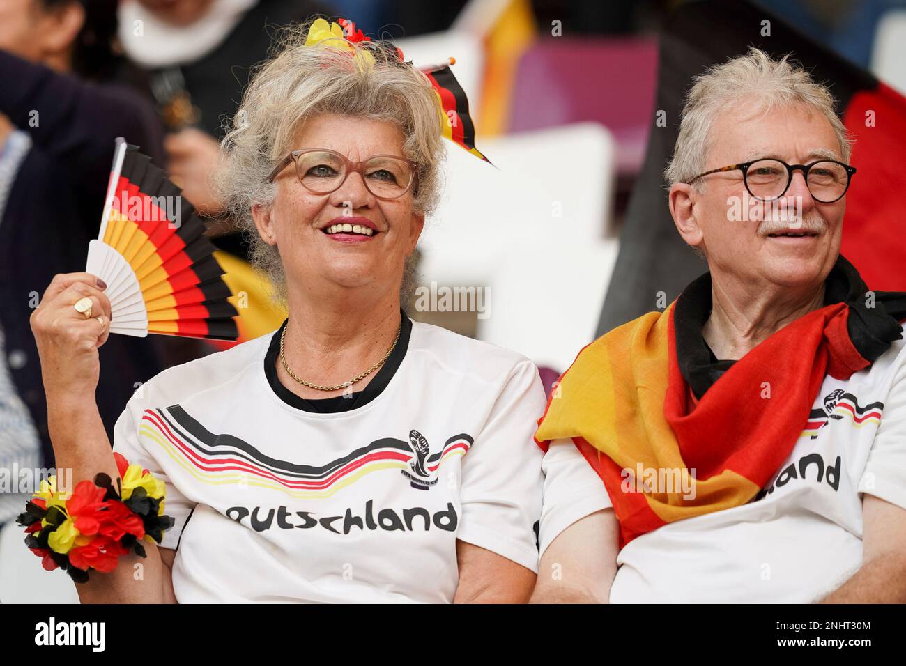 DOHA, QATAR - NOVEMBER 23: Fans of Team Germany before the FIFA World ...