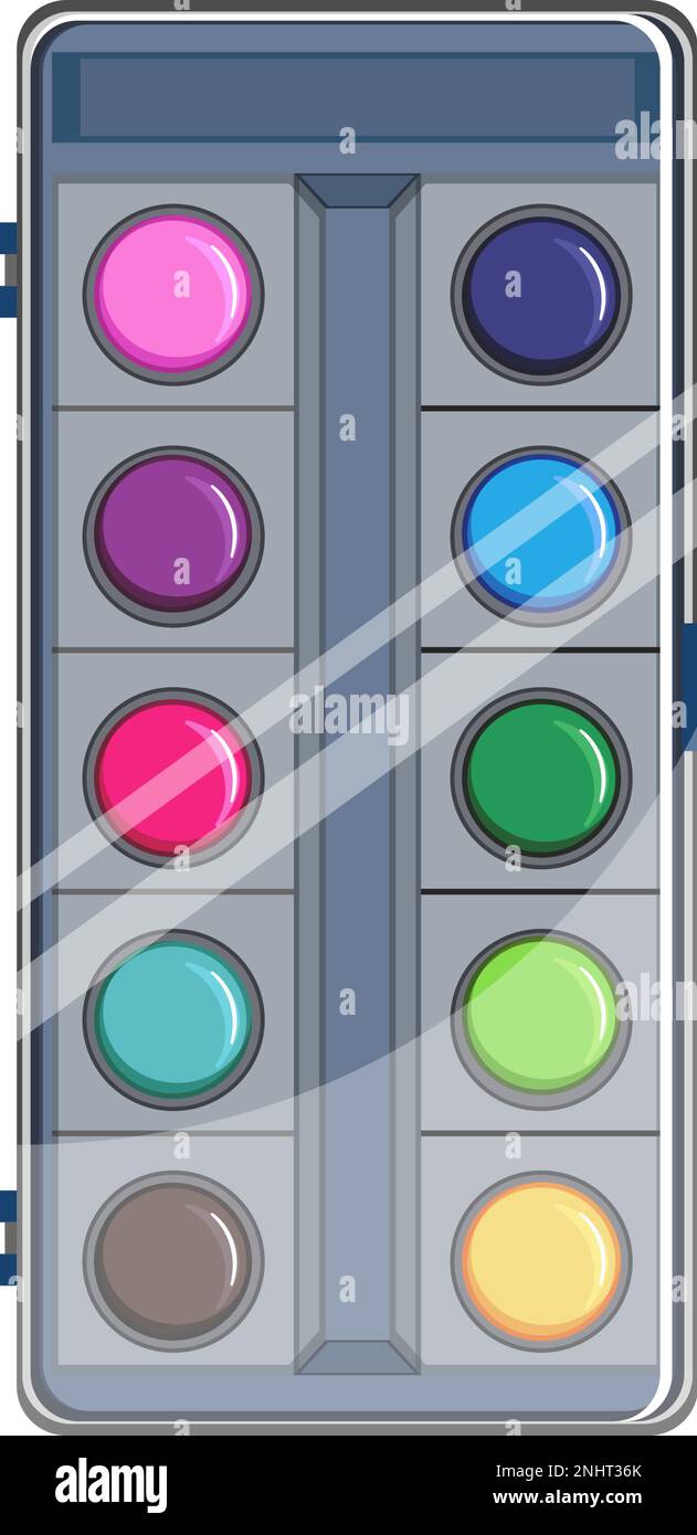 school paint watercolor cartoon vector illustration sign Stock Vector ...