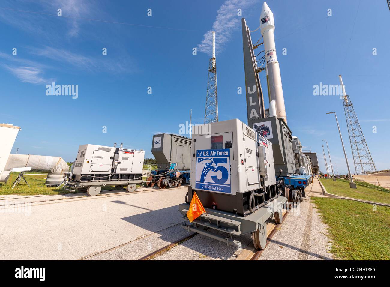 A United Launch Alliance Atlas V rocket carrying the U.S. Space Force’s ...