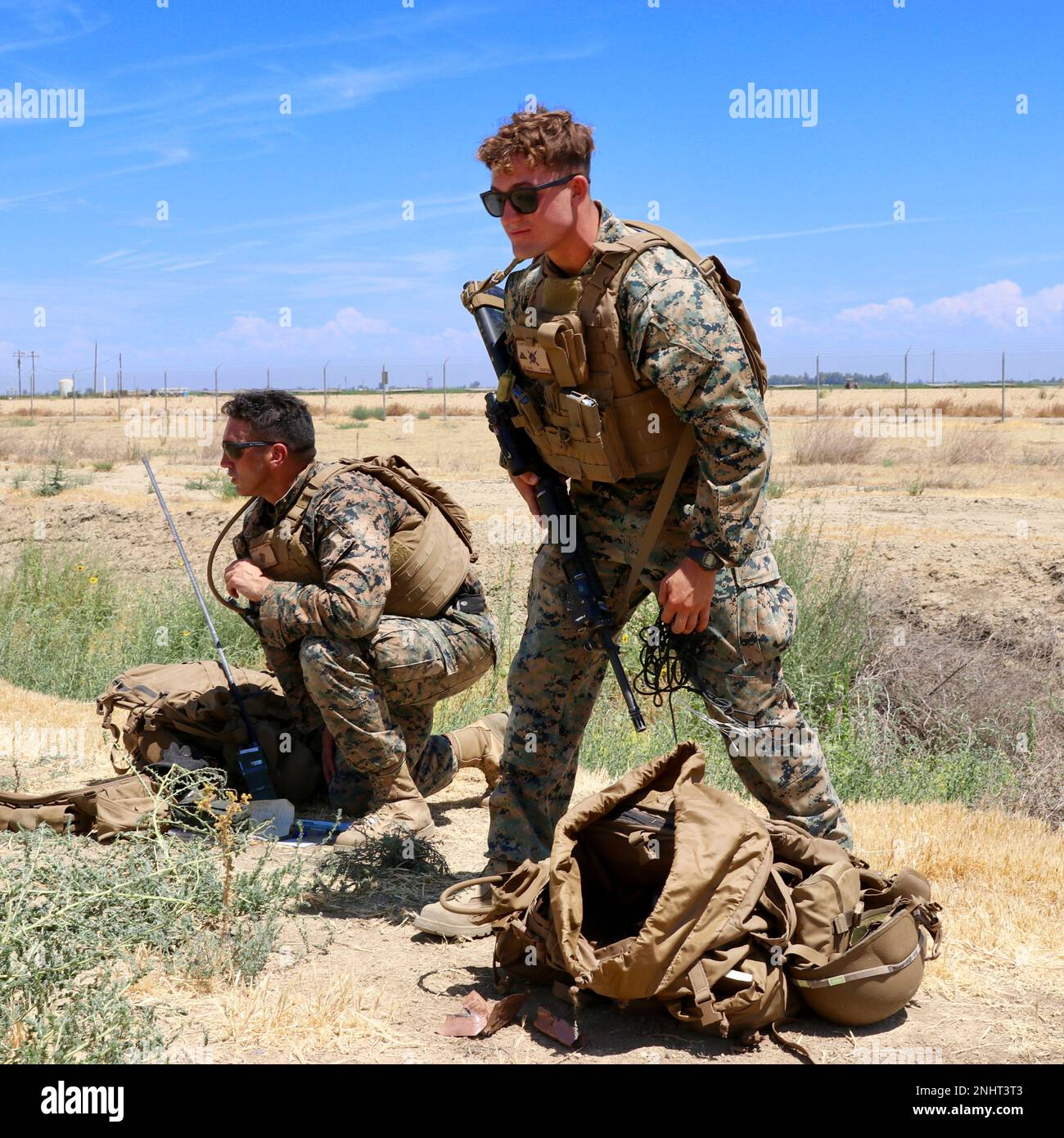 U.S. Marines braved the heat at Naval Air Station Lemoore, Calif ...