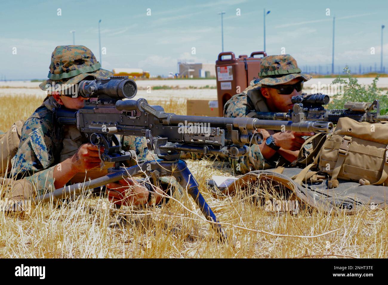 U.S. Marines braved the heat at Naval Air Station Lemoore, Calif ...