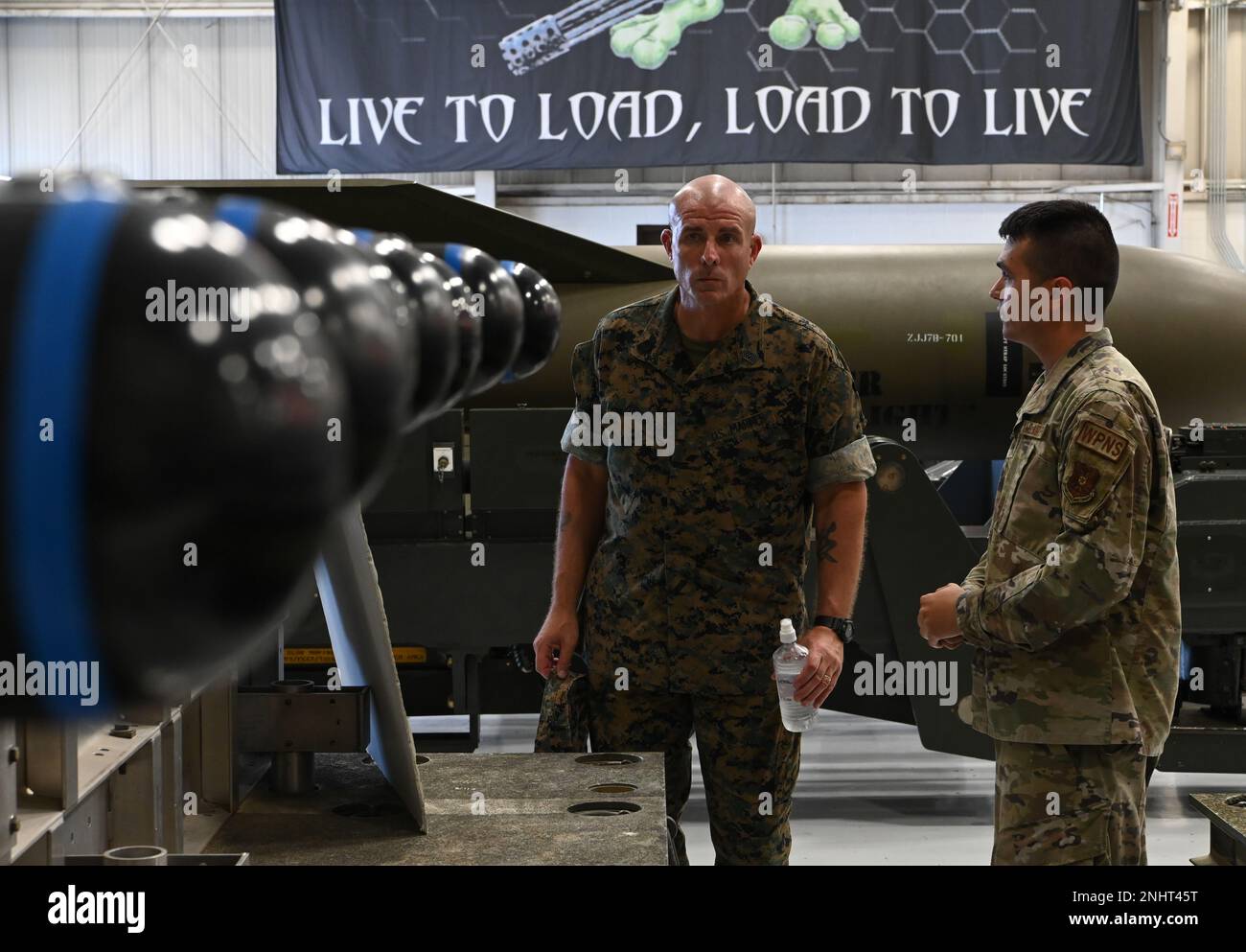 SrA Jacob ybarra from the 509th Munitions Squadron shows Sgt. Maj ...