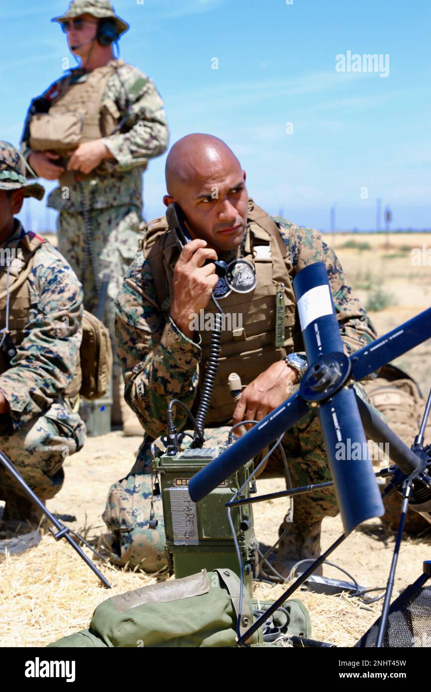 U.S. Marines braved the heat at Naval Air Station Lemoore, Calif ...