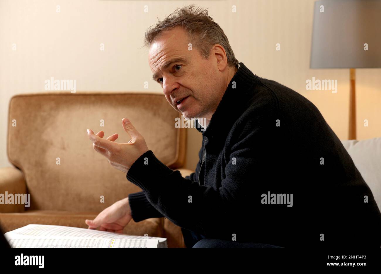 Jonathan Nott attends an interview in Tokyo on Nov. 23, 2022. The ...