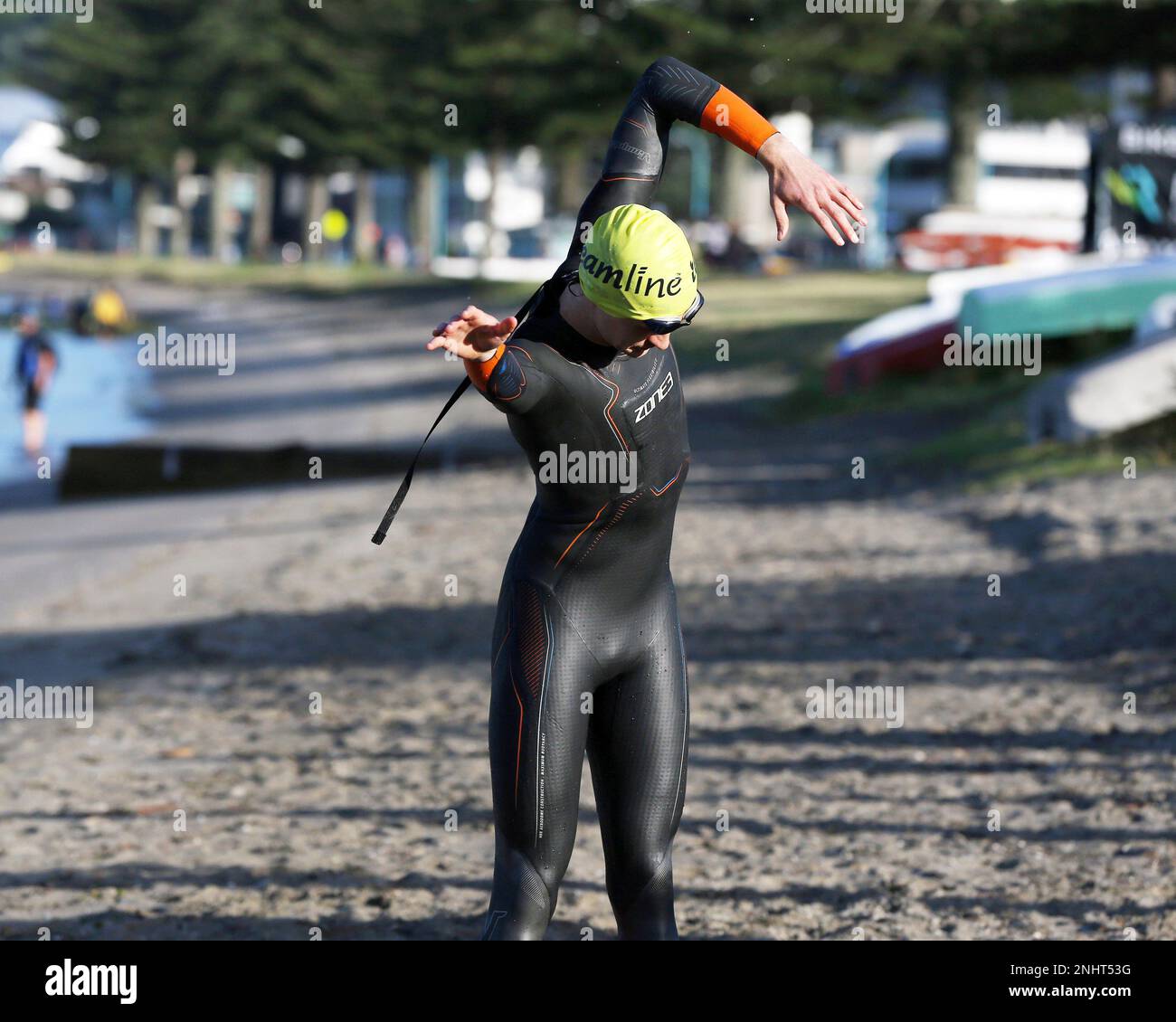 Christian Davey, of New Zealand, at the Triathlon New Zealand Genx ...