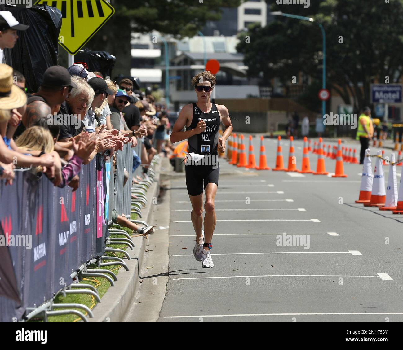 Sam Parry, of New Zealand, at the Triathlon New Zealand Genx/Marra ...
