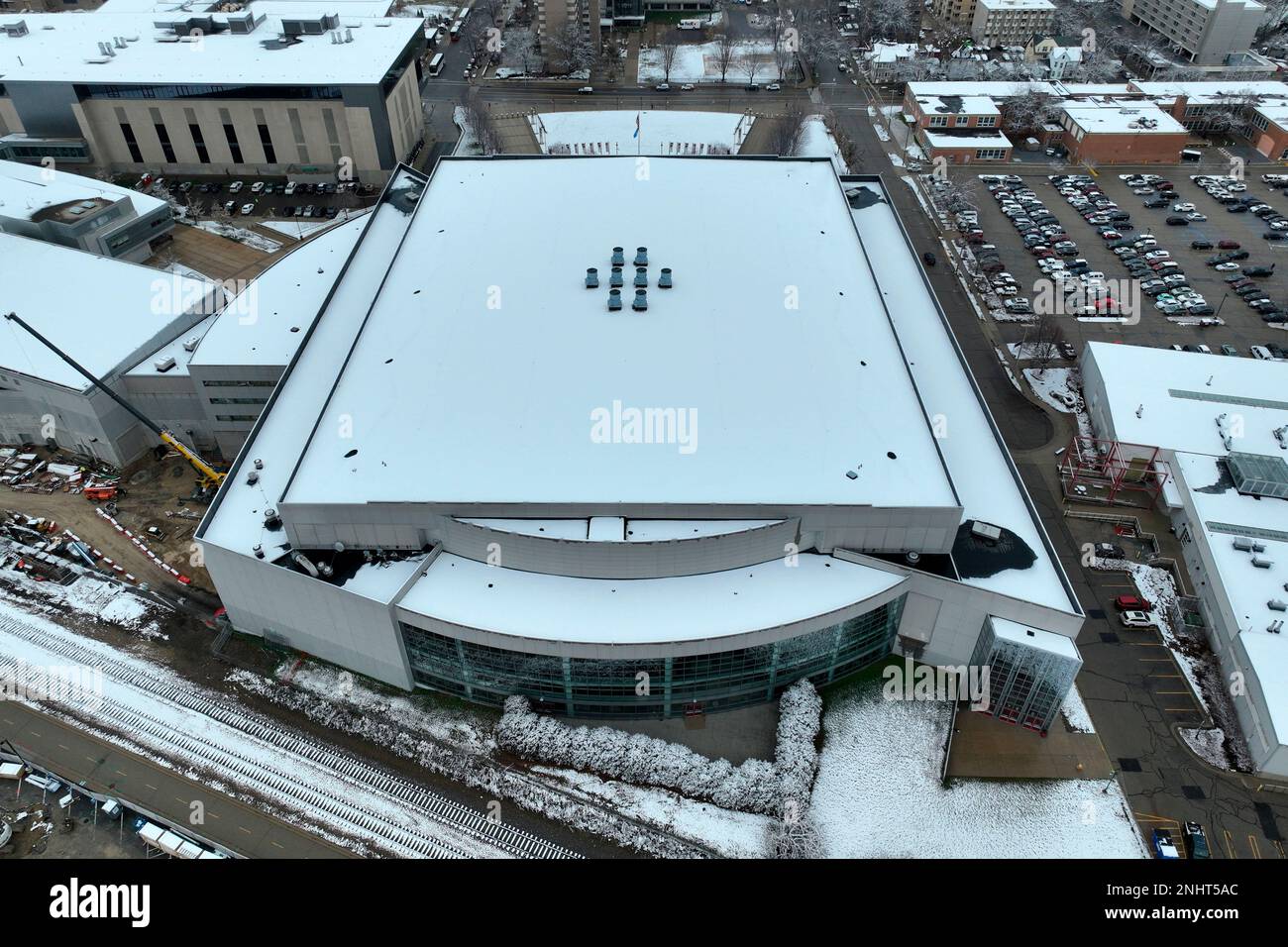 A general overall aerial view of the Kohl Center, Wednesday, Nov. 22 ...