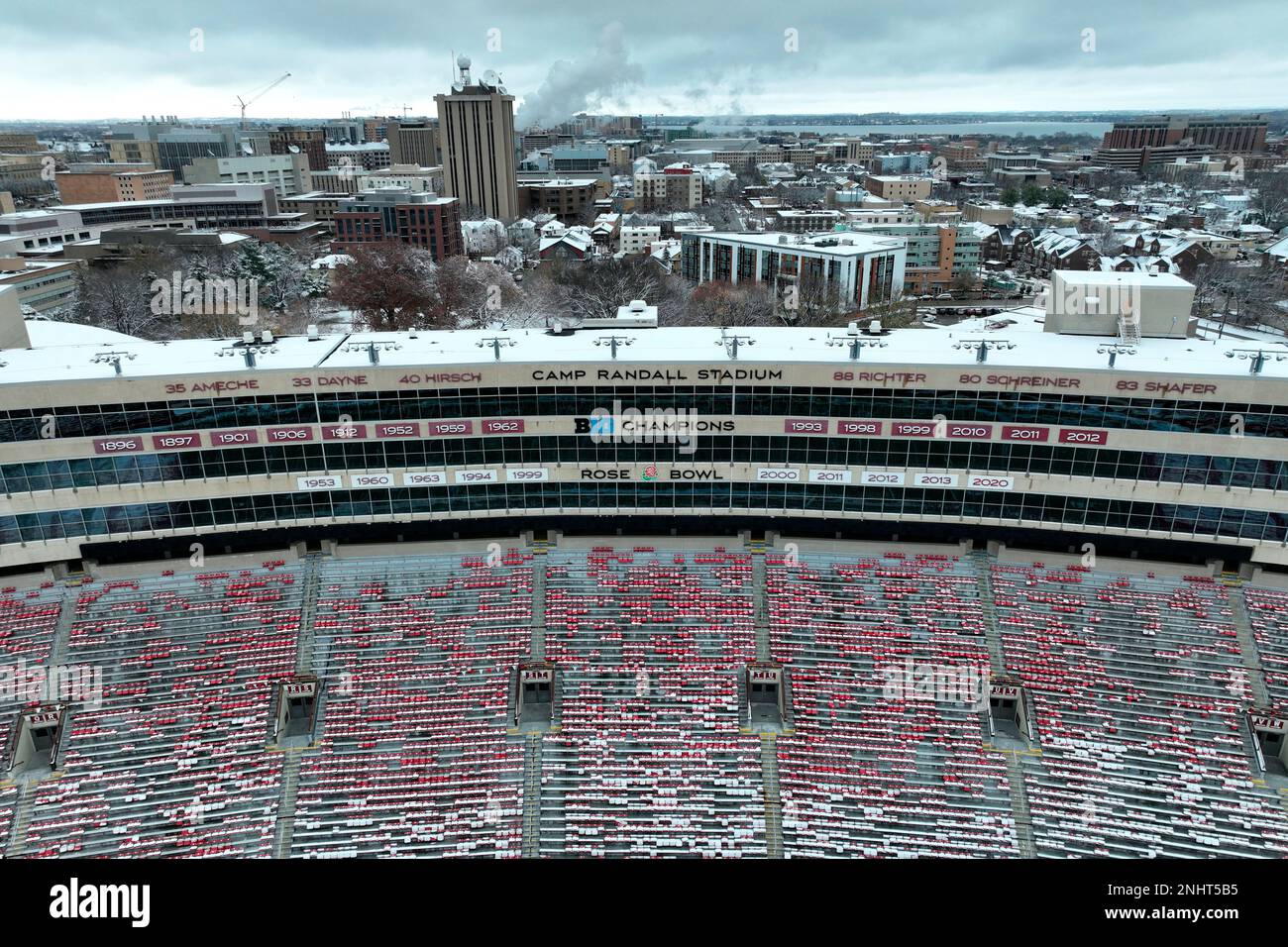 A general overall aerial view of Camp Randall Stadium, Wednesday, Nov ...