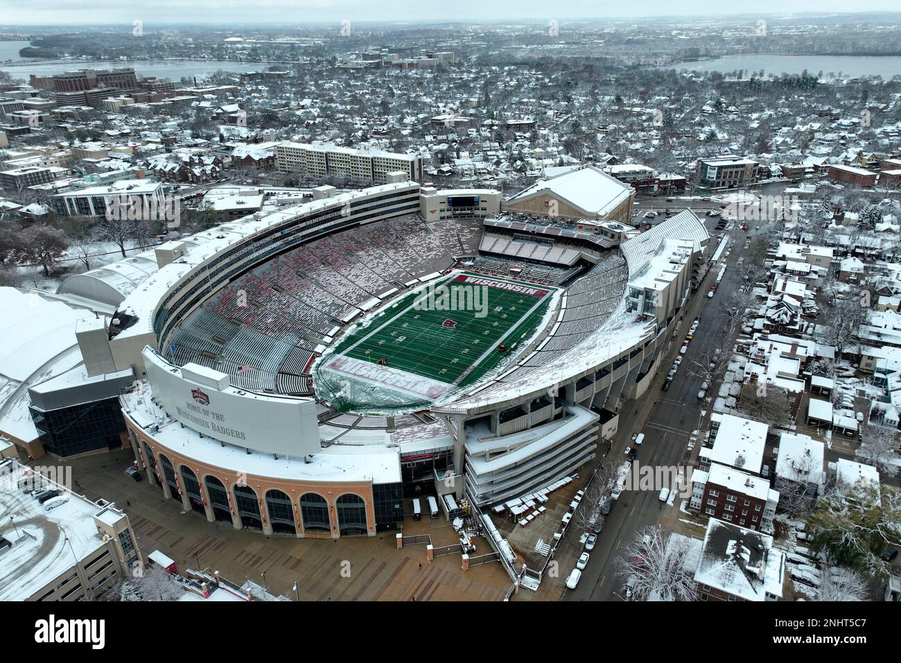 A general overall aerial view of Camp Randall Stadium, Wednesday, Nov ...