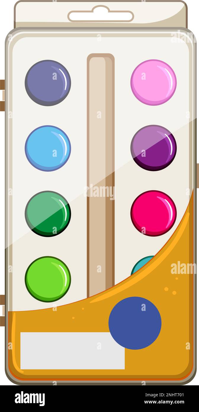 child paint watercolor cartoon vector illustration sign Stock Vector ...