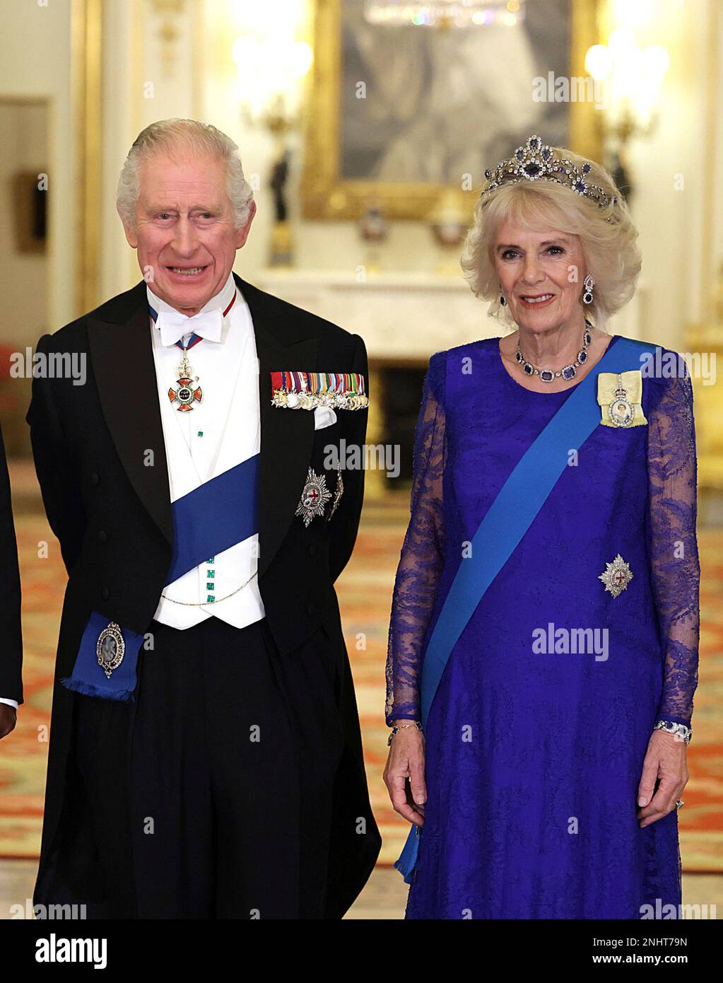 Britain's King Charles III and Britain's Camilla, the Queen Consort ...