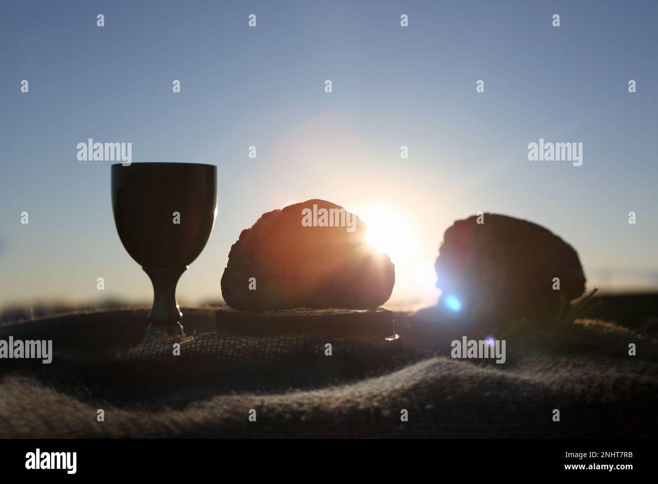 Holy Communion Last Supper bread and wine symbolizing the holy blood ...