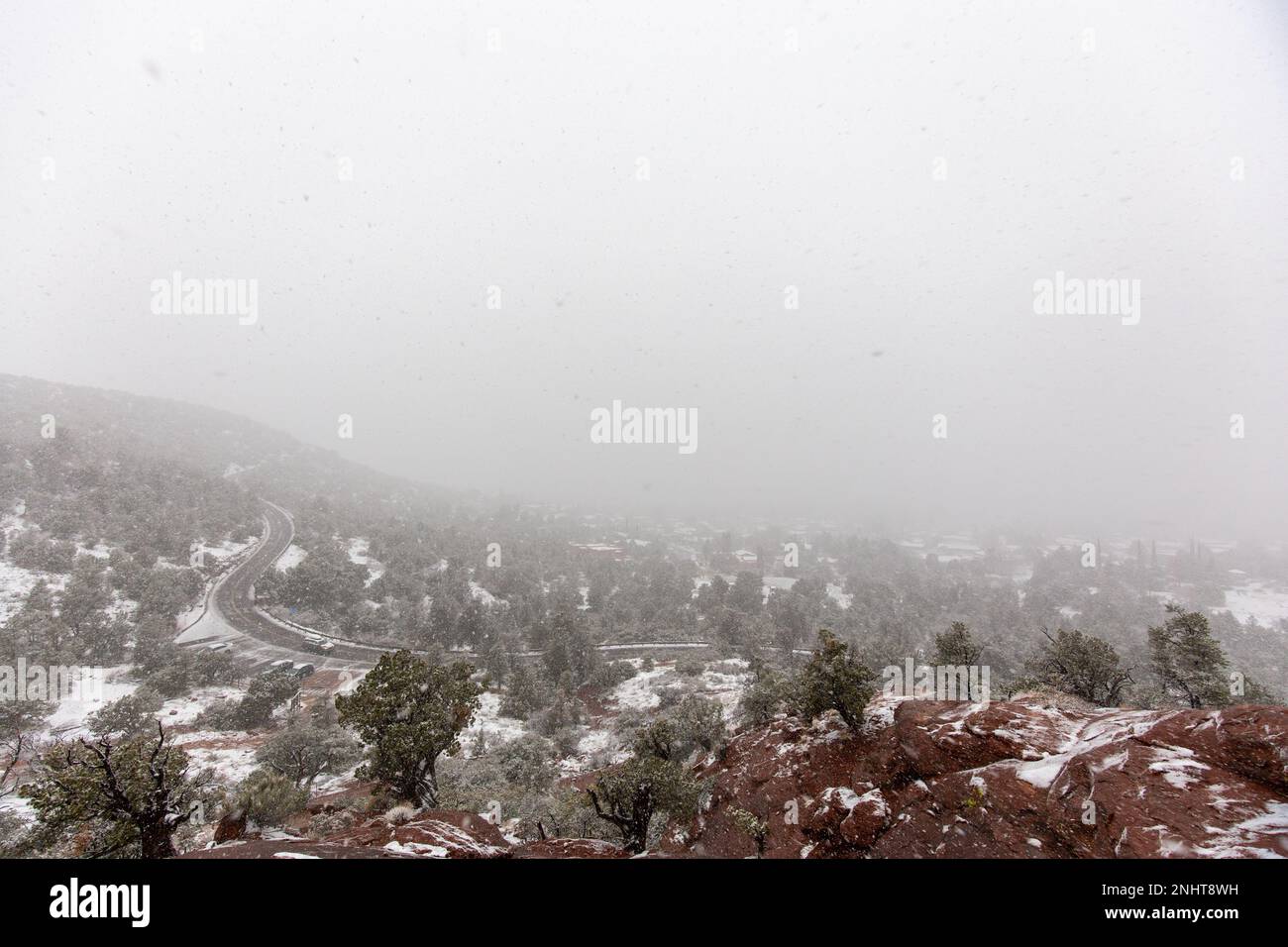 Snow in Sedona Stock Photo - Alamy