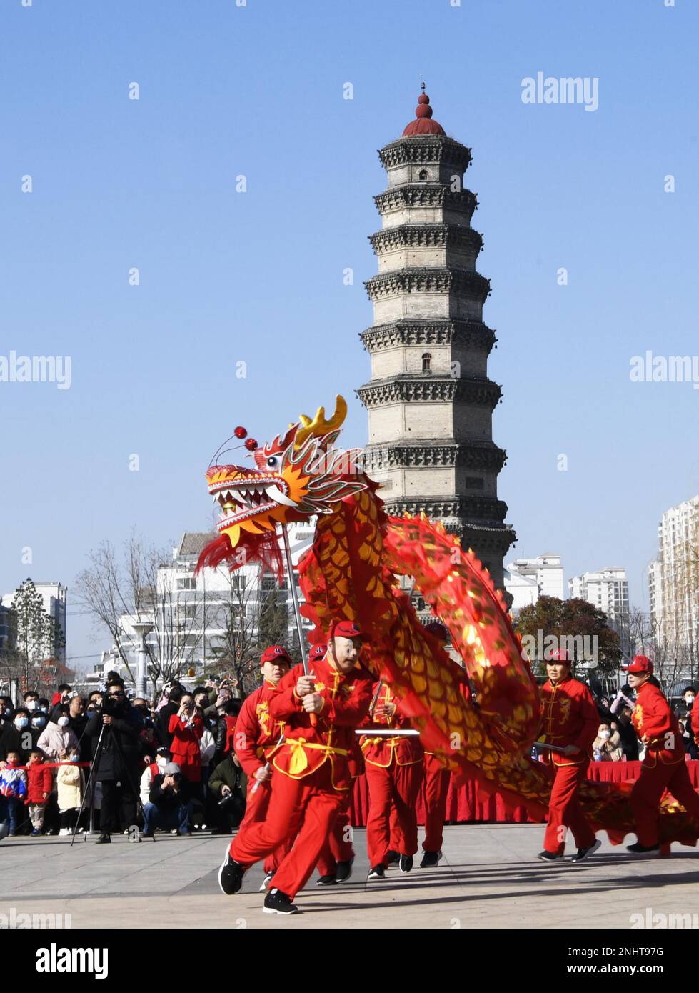 A dragon and lion dance championship was held to celebrate the Chinese ...