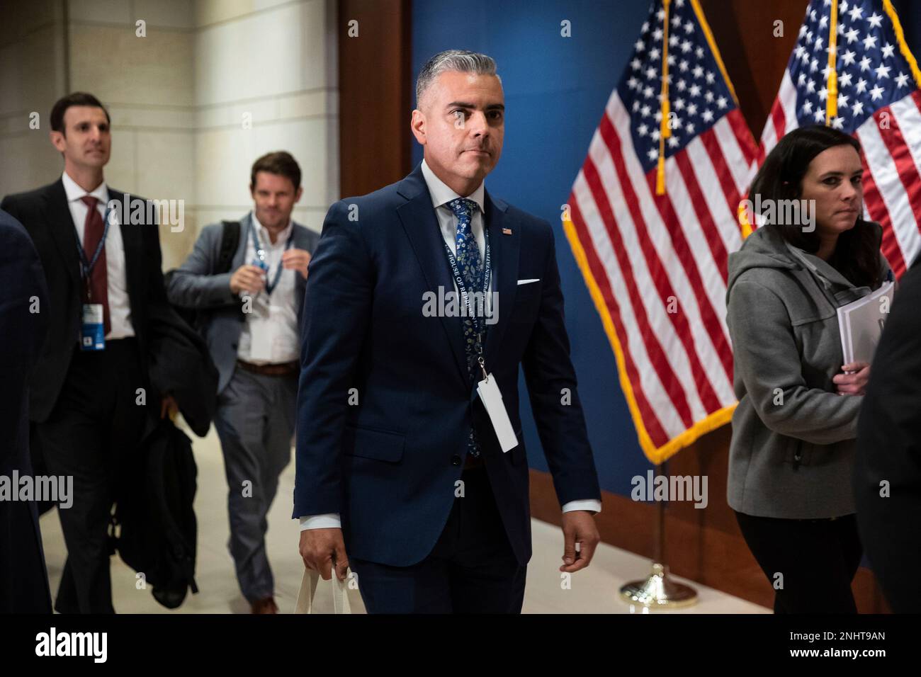 Representative-elect Juan Ciscomani (R-Ariz.) departs a new member ...