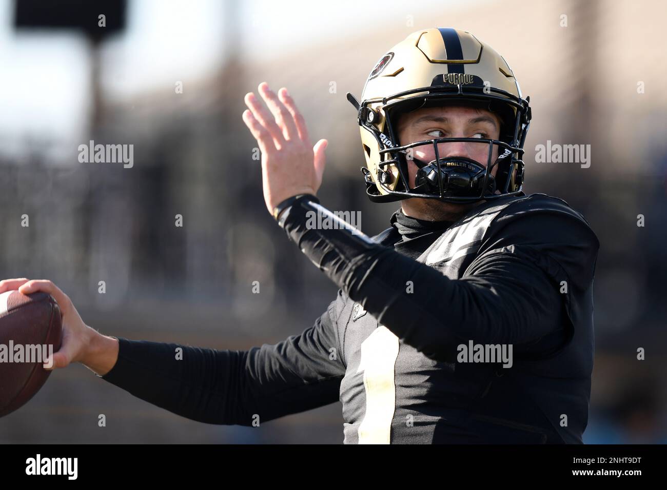 WEST LAFAYETTE, IN - NOVEMBER 19: Purdue Boilermakers quarterback ...