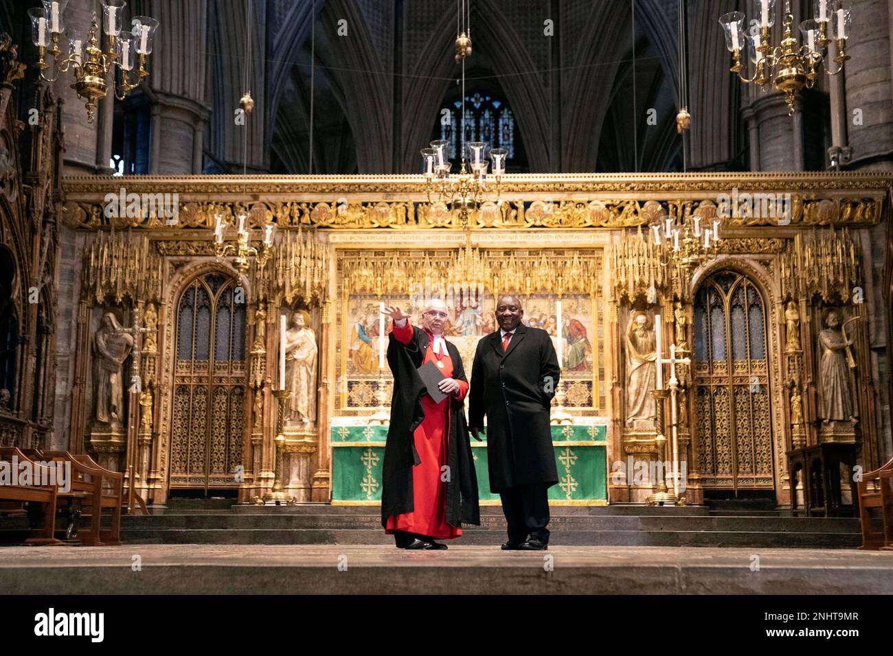South African President Cyril Ramaphosa, right, visits Westminster ...