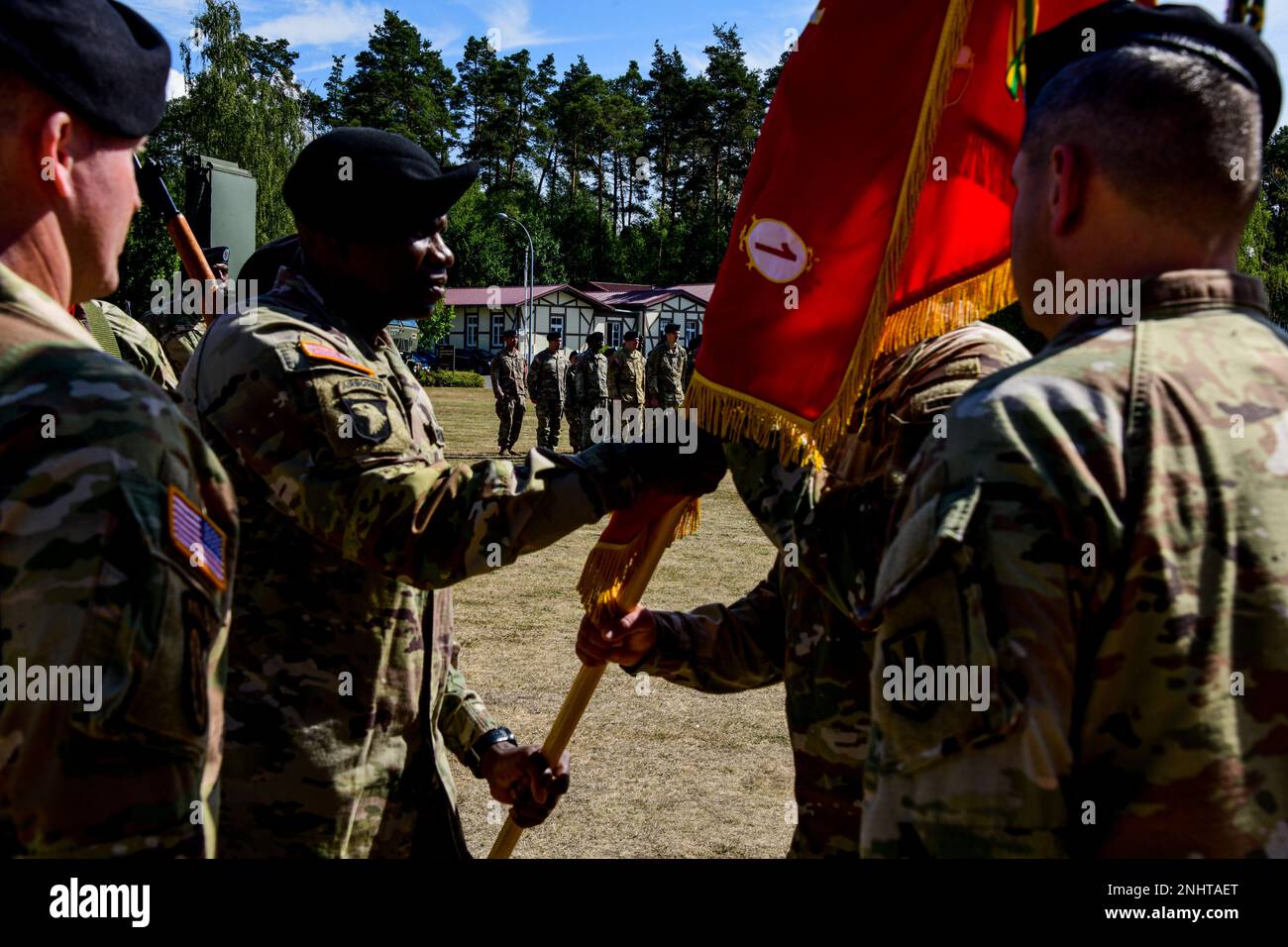 Command Sgt. Maj. Rufus Davis, outgoing 1st Battalion 77th Field ...