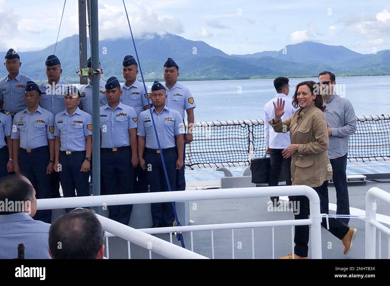 In this photo provided by the Philippine Coast Guard, U.S. Vice ...