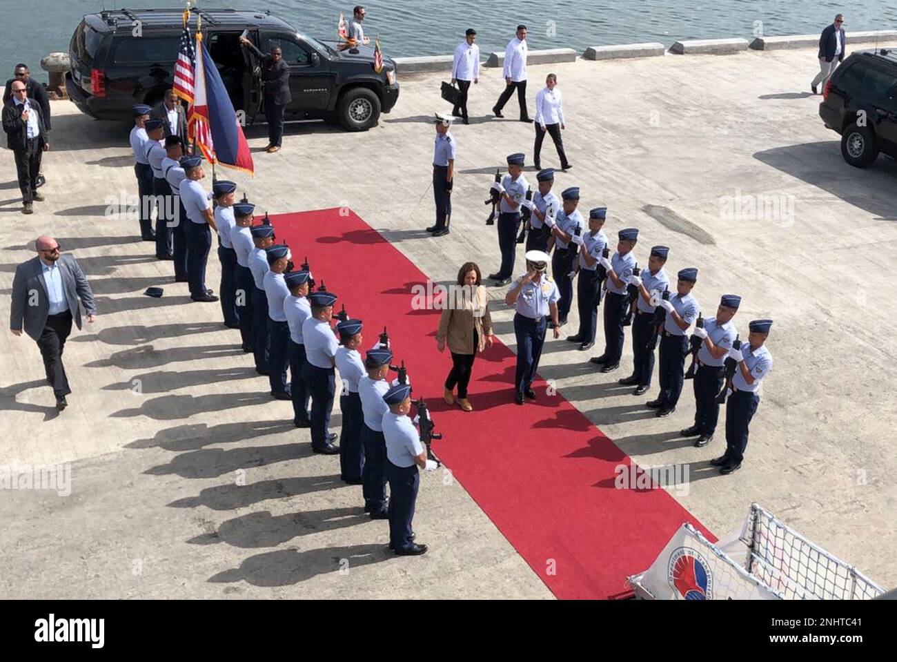 In this photo provided by the Philippine Coast Guard, U.S. Vice ...