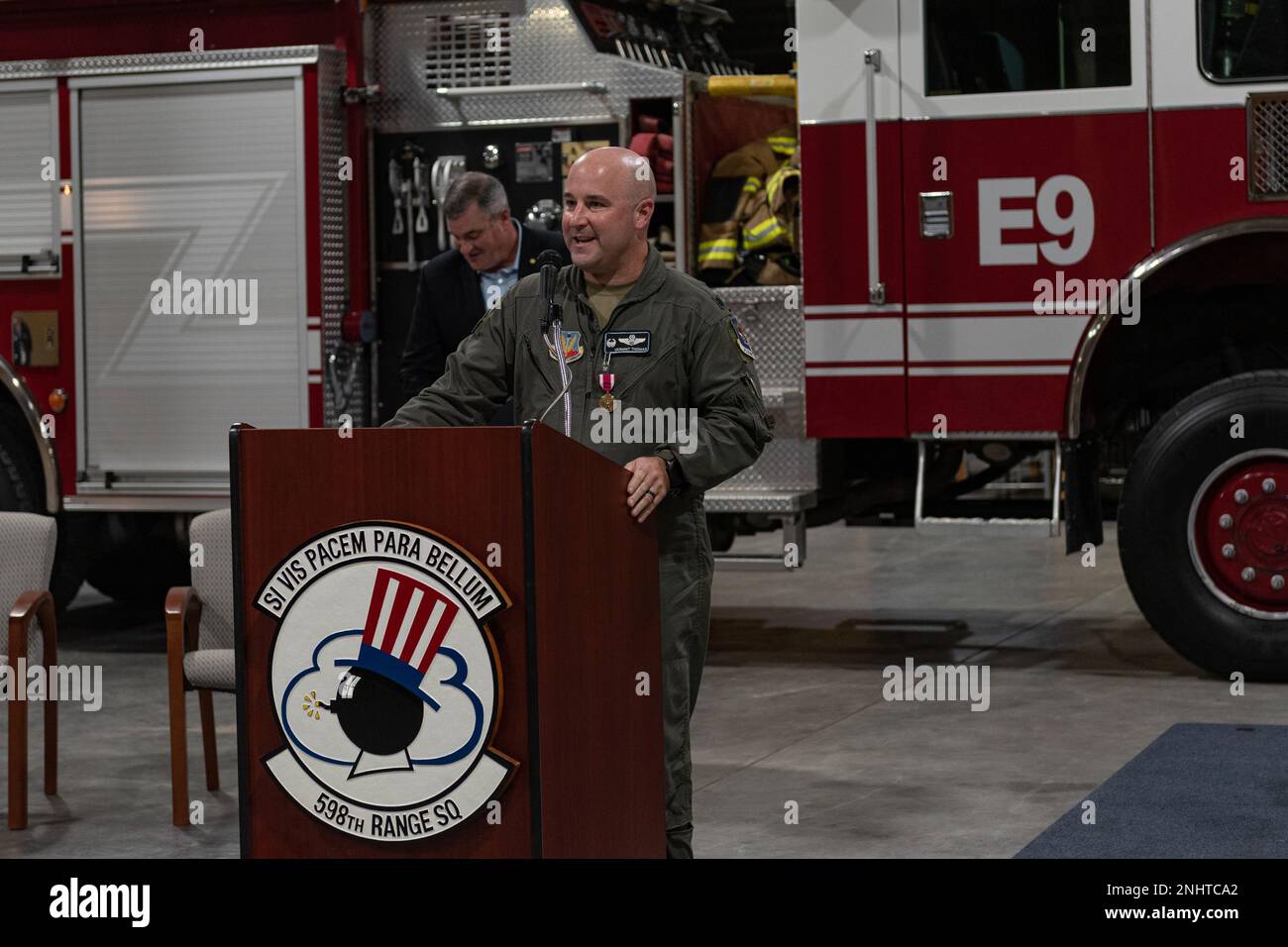 U.S. Air Force Lt. Col. Steven Thomas, 598th Range Squadron commander ...