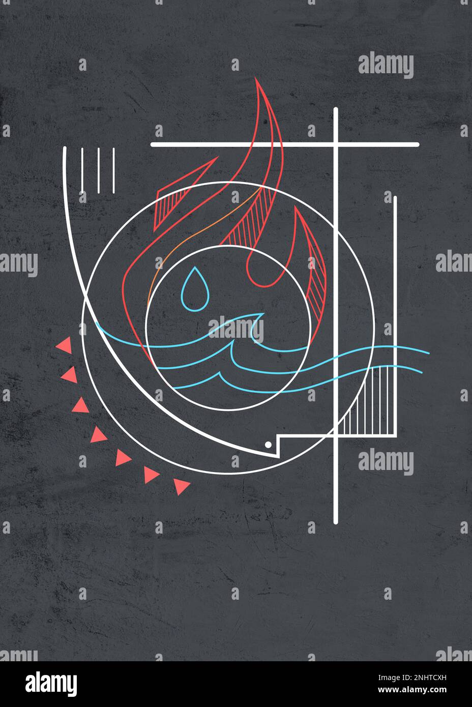 Hand drawn illustration or drawing of Baptism Symbol Stock Photo - Alamy