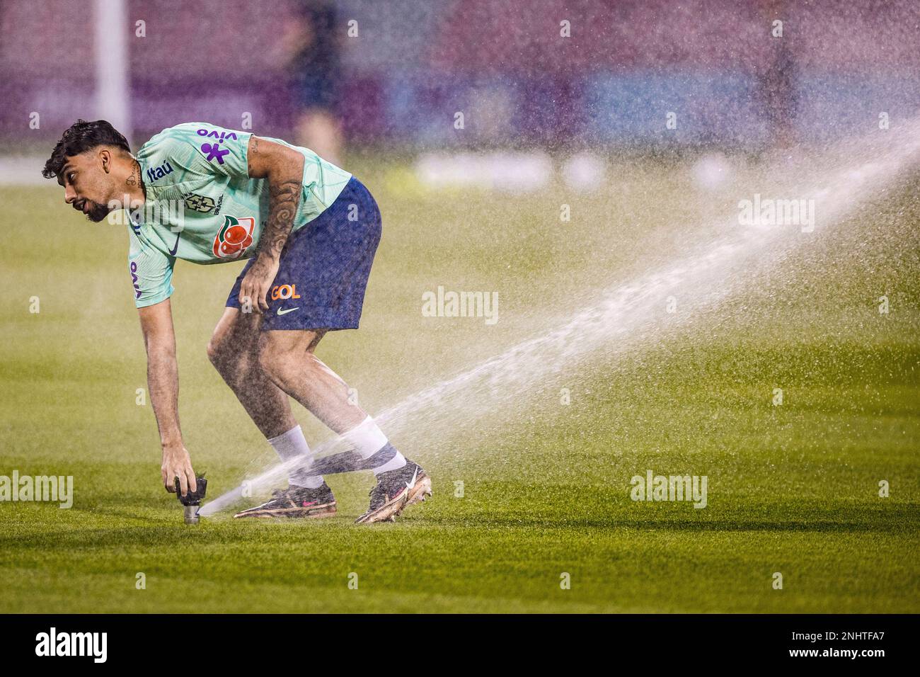Qatar - 11/21/2022 - WORLD CUP 2022, BRAZILIAN TEAM TRAINING - Lucas ...