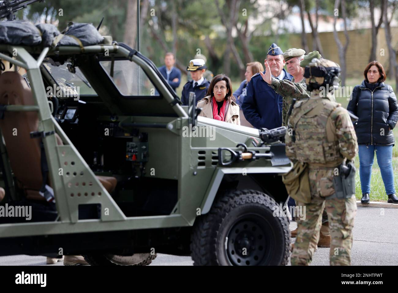 The Minister of Defense, Margarita Robles, on her arrival at the ...