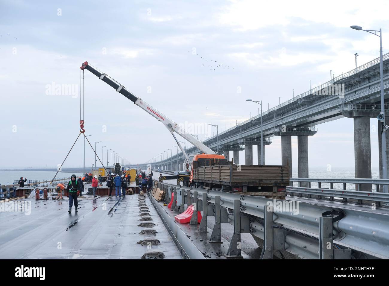 In this handout photo released by the Russian Federal Road Transport ...