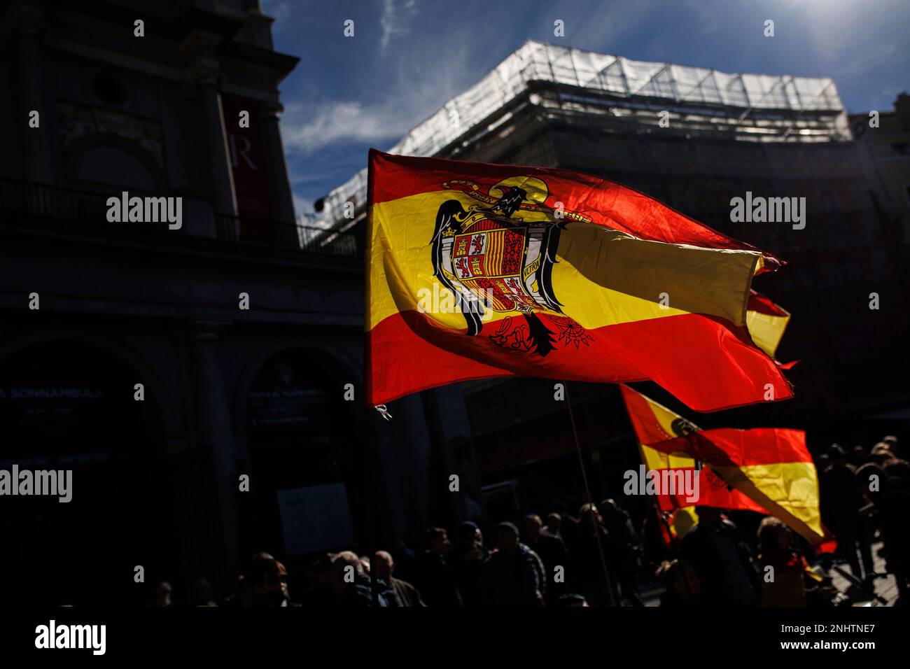 Francisco Franco With His Flag