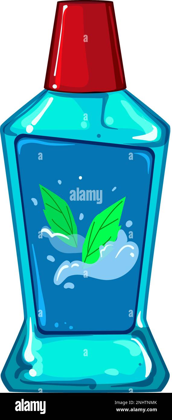 tooth mouthwash cartoon vector illustration sign color Stock Vector ...