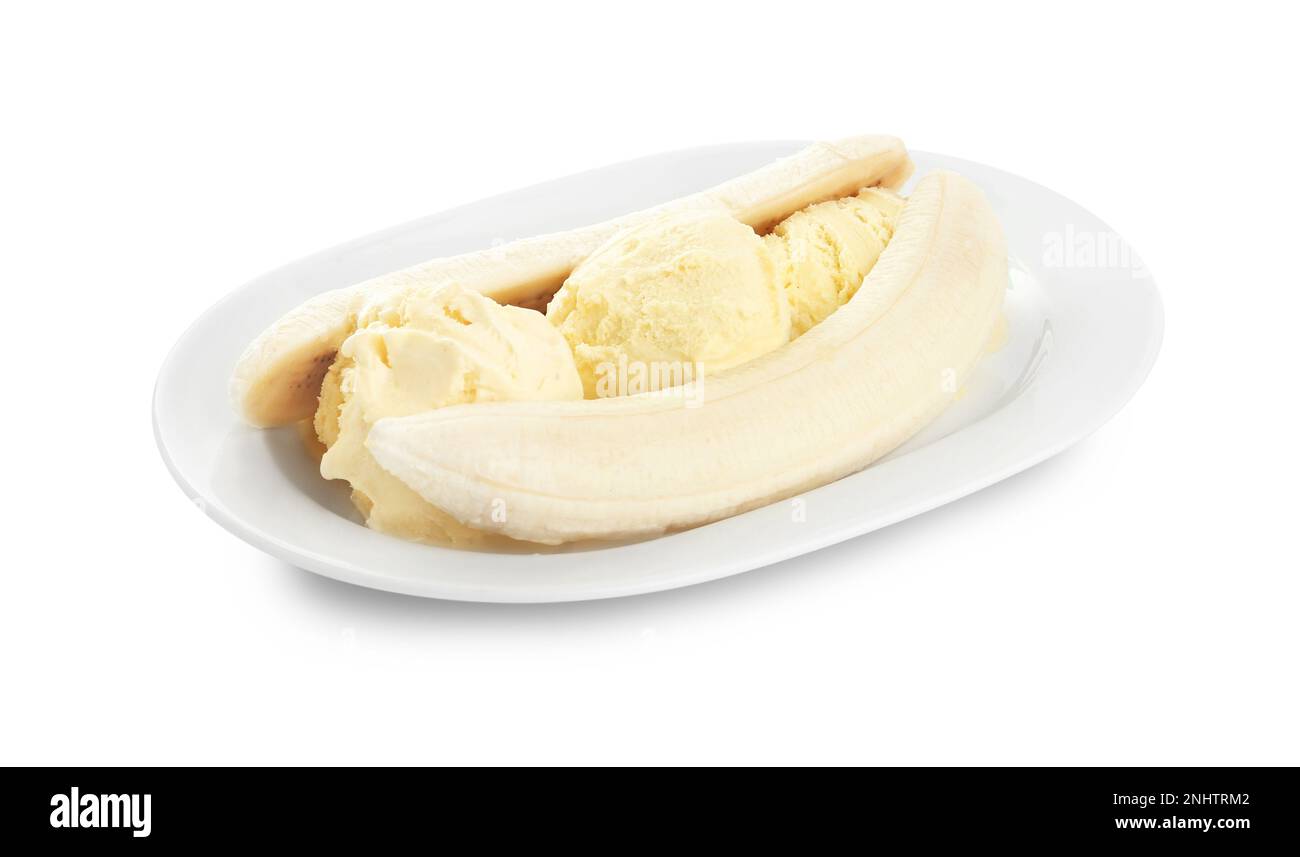 Dessert banana split Cut Out Stock Images & Pictures - Alamy