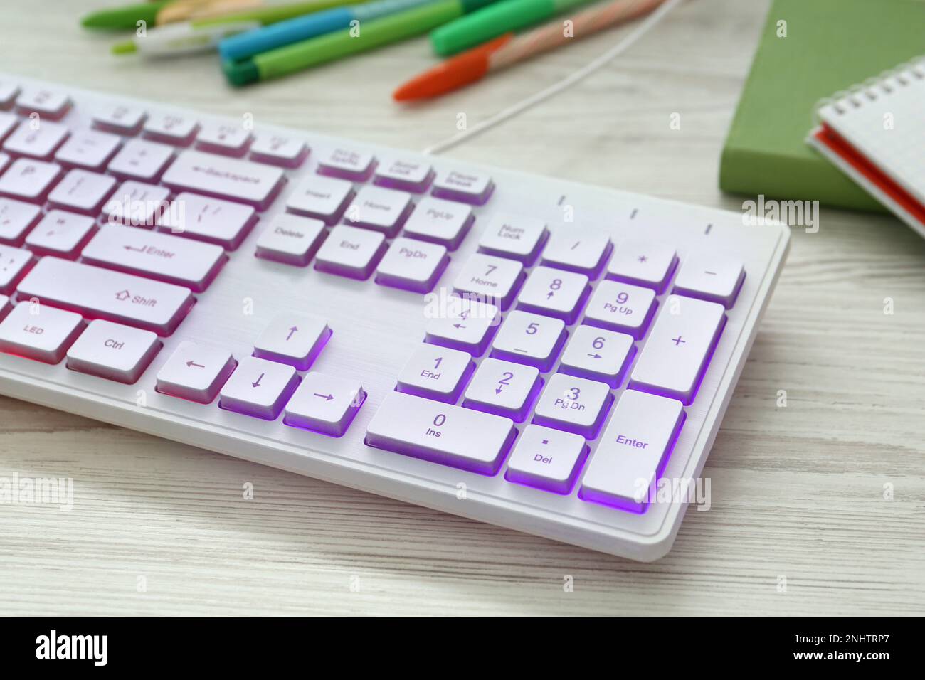 Colorful rgb keyboard typing hi-res stock photography and images - Alamy