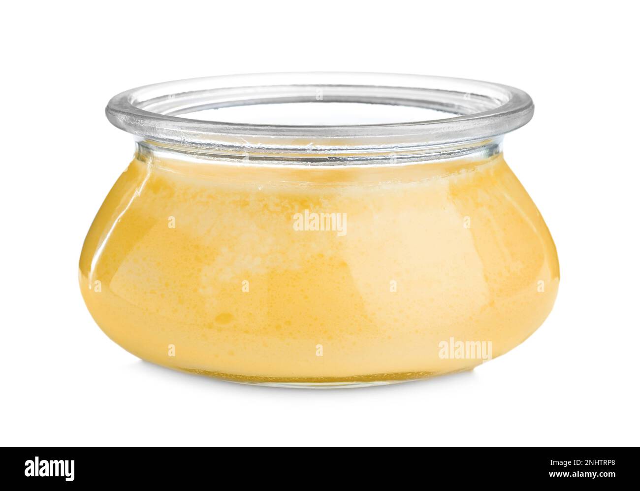 Glass jar of Ghee butter isolated on white Stock Photo - Alamy