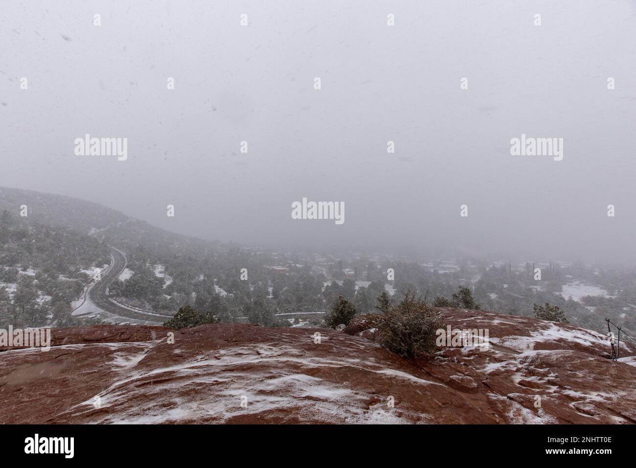 Snow in Sedona Stock Photo - Alamy