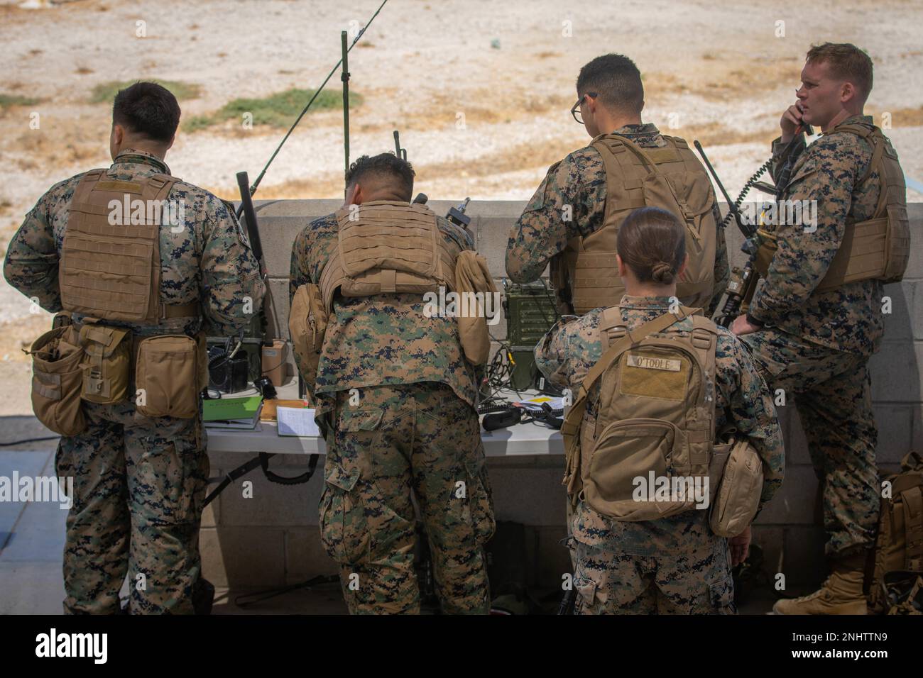 U.S. Marines with 1st Air Naval Gunfire Liaison Company, 1 Marine ...