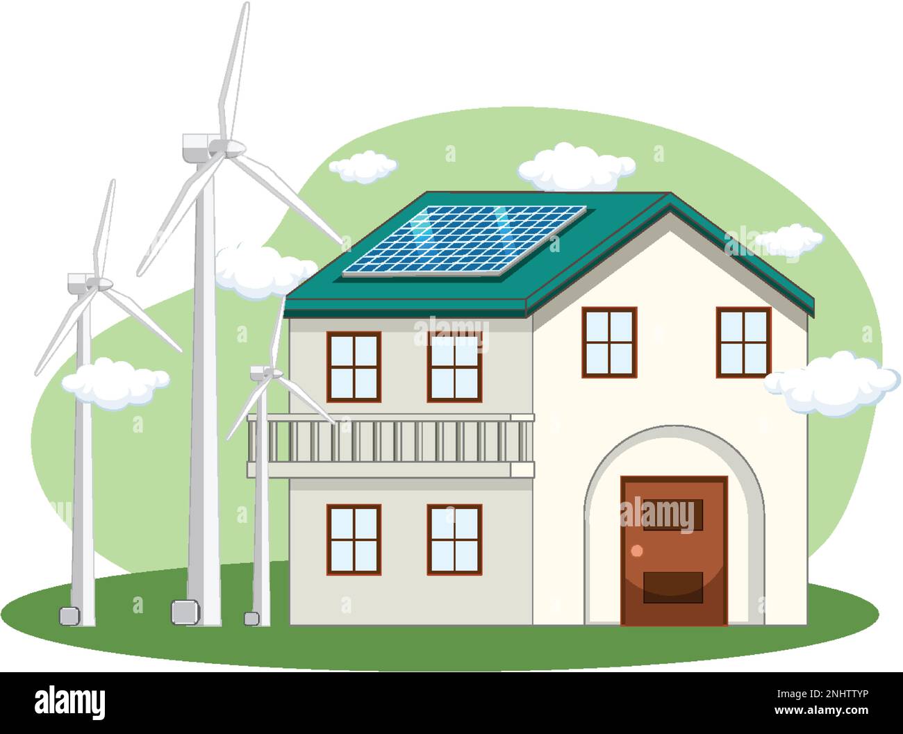 Green energy from natural resources vector concept illustration Stock ...