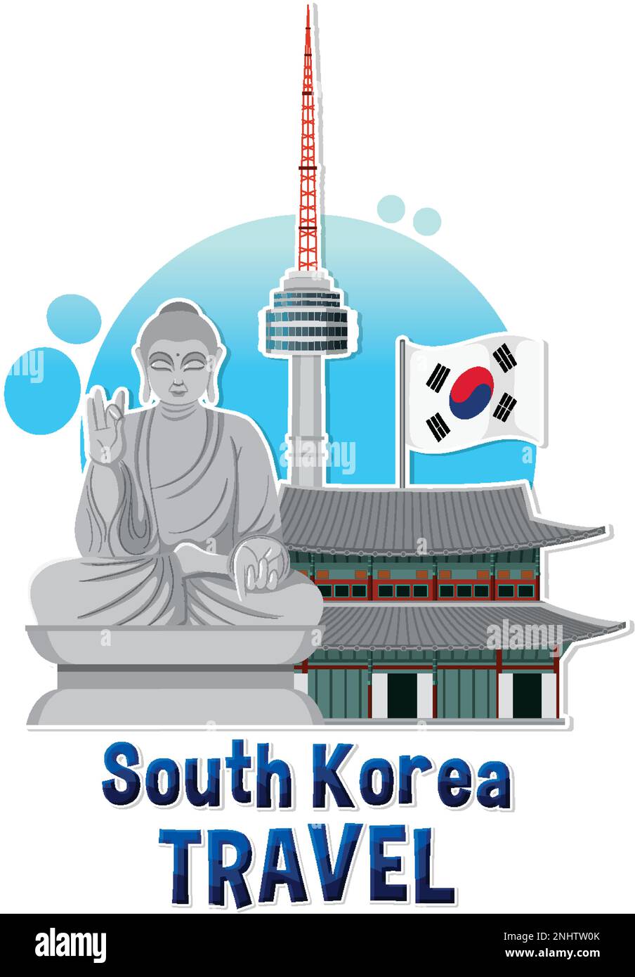 Korean element nation tradition symbol illustration Stock Vector Image ...