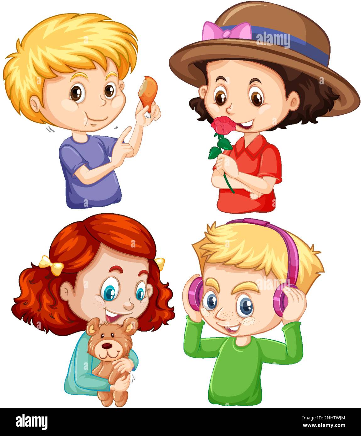 Set of children cartoon character illustration Stock Vector Image & Art ...