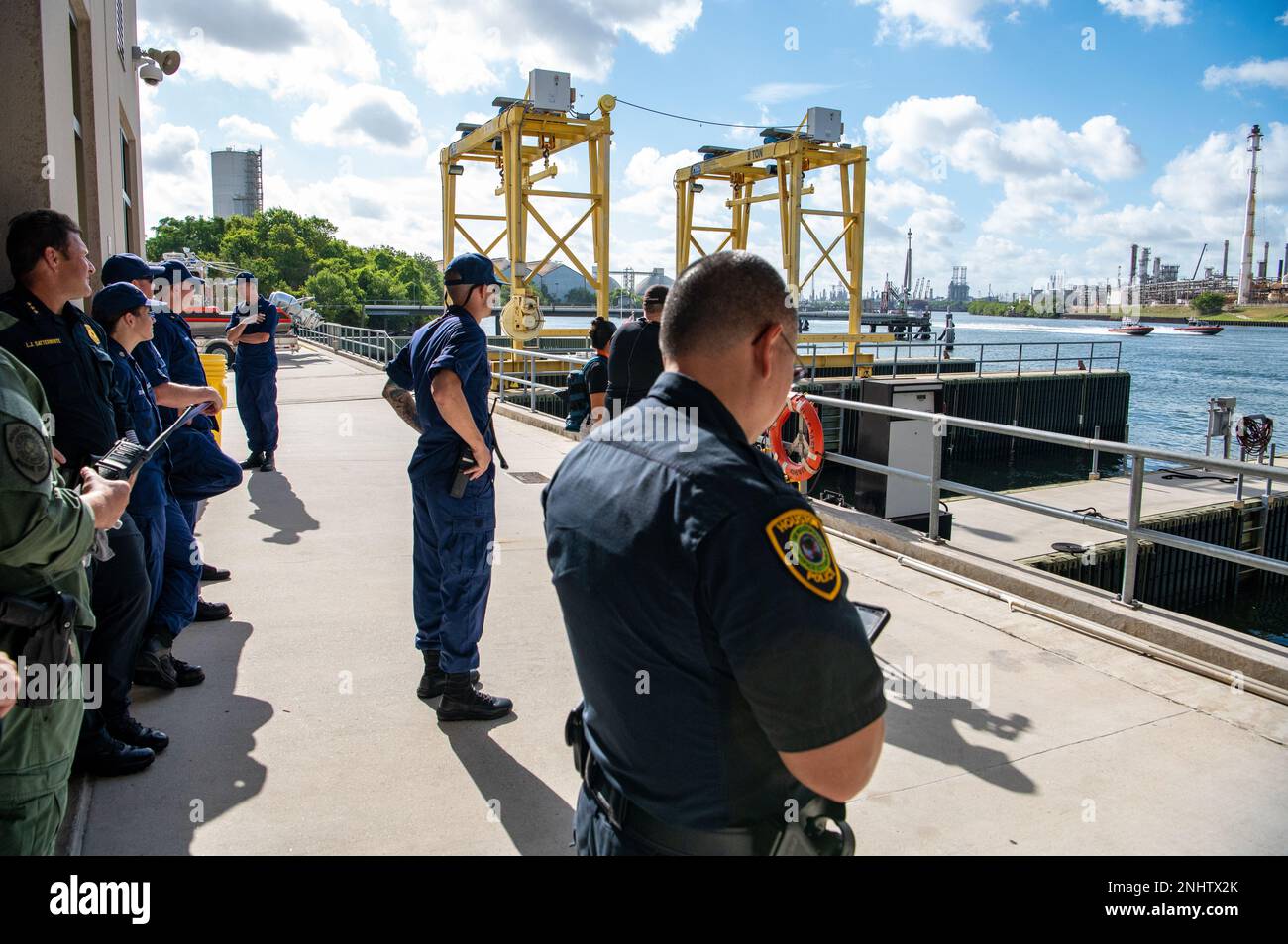 Members from Coast Guard Station Houston, Coast Guard Sector Houston ...